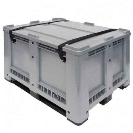 Caisse palette plastique rigide pleine avec couvercle - Idéale pour une ...